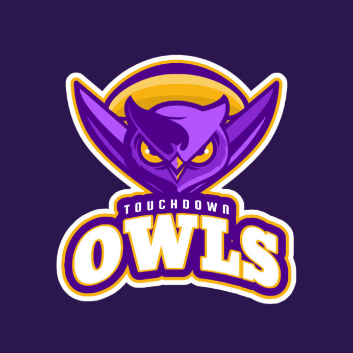 Placeit - Football Team Logo Maker with a Frightening Owl Mascot