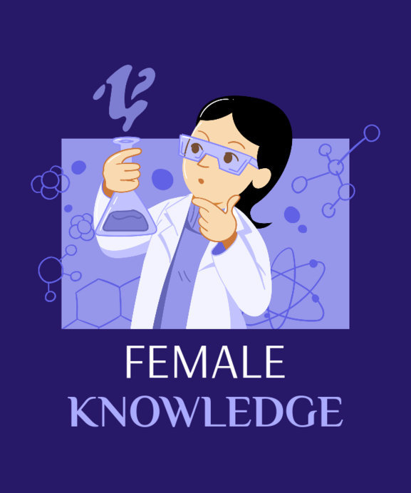 Placeit - T-Shirt Design Generator Featuring a Female Scientist