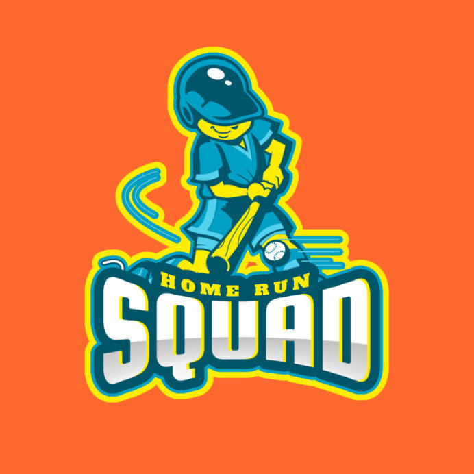 Placeit - Baseball Logo Template with a Player Character