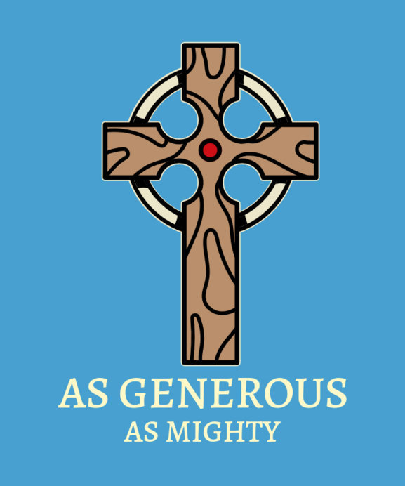 Placeit - Religious T-Shirt Design Template With a Cross Illustration