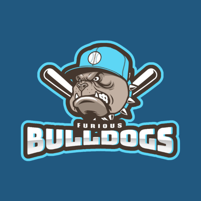 Placeit - Baseball Logo Maker with a Furious Bulldog Mascot