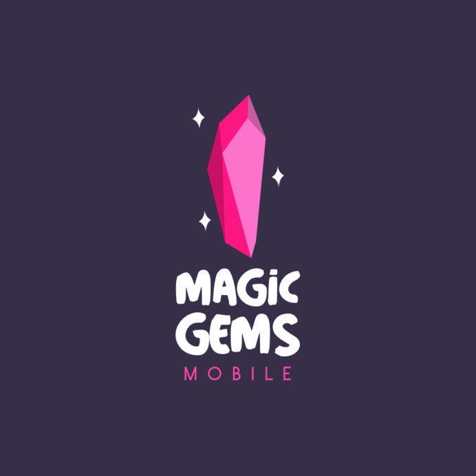 Placeit - Gaming Logo Template Featuring a Sparkling Gem Graphic