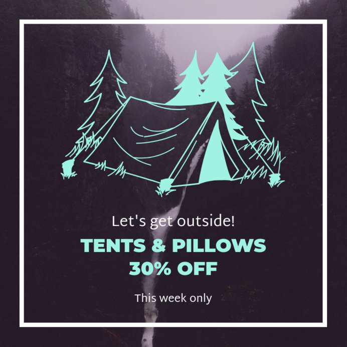 Placeit - Camping Facebook Post Generator Featuring a Tent Graphic