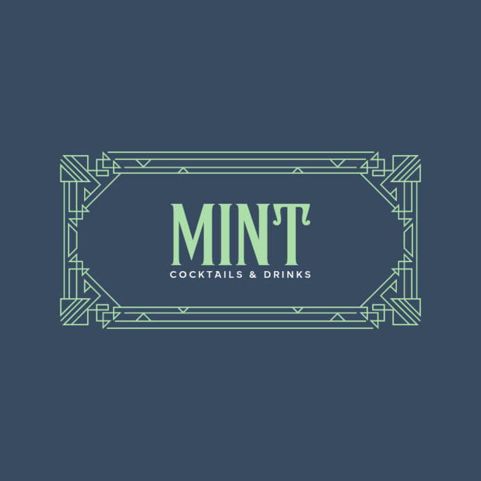 Placeit - Bar Logo Maker Featuring an Art Deco Frame