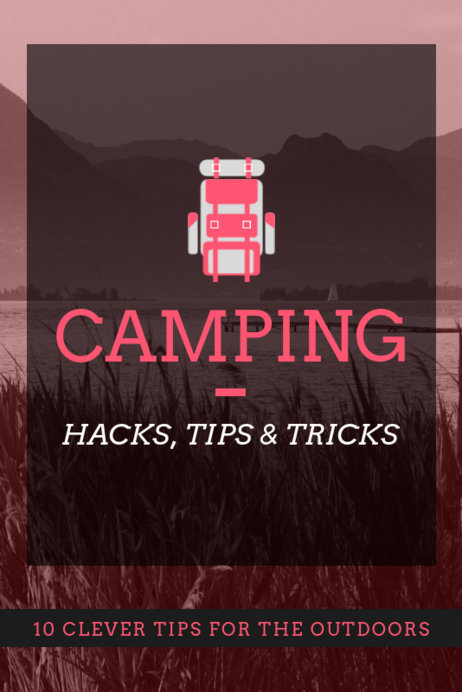Placeit - Pinterest Pin Template with a Backpack Graphic for a Camping ...