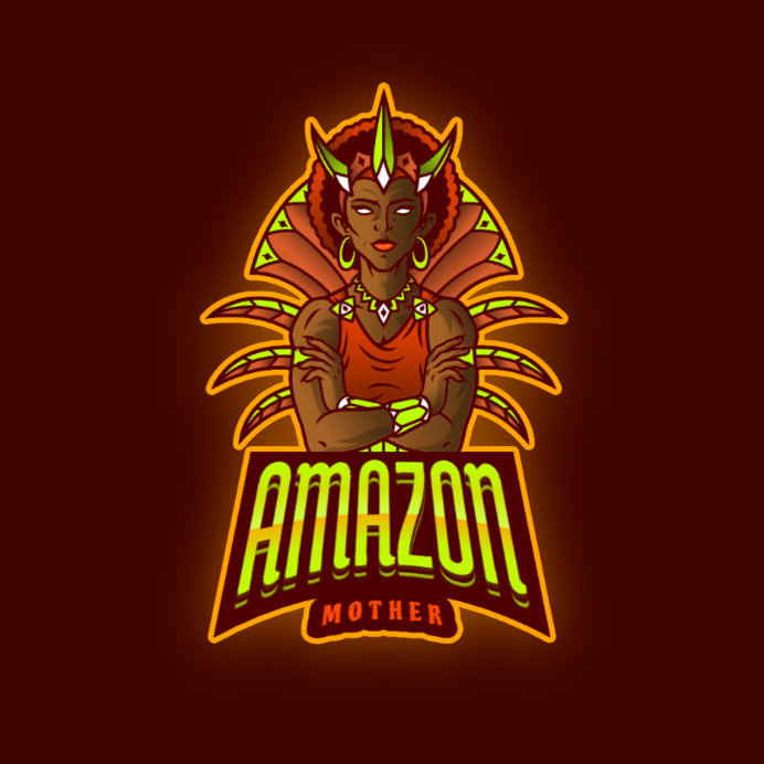 Placeit - Gaming Logo Generator Featuring a Princess from the Amazonia