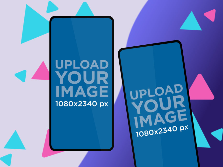 Placeit - iOS Screenshot Mockup Featuring Two Screens and an ...