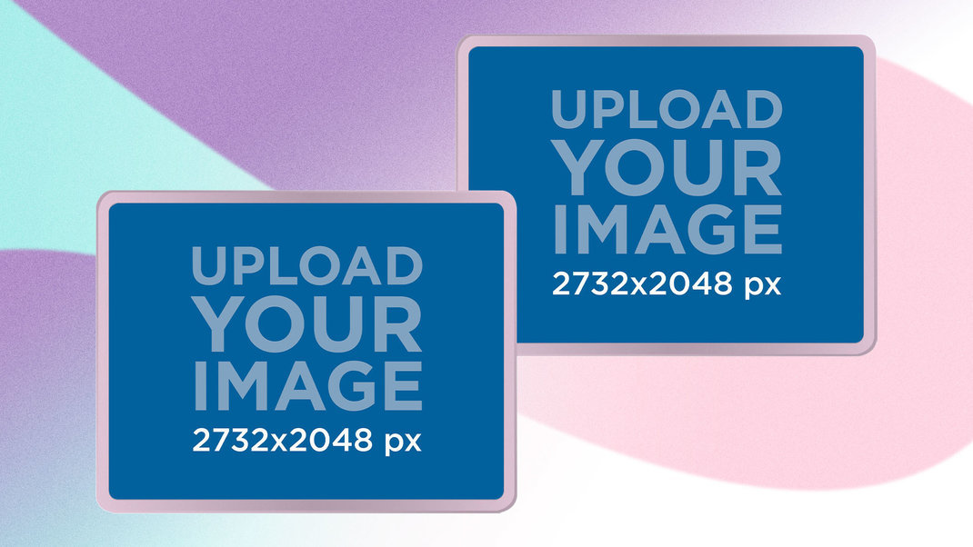 Placeit - Illustrated Mockup of Two iPads in Horizontal Position