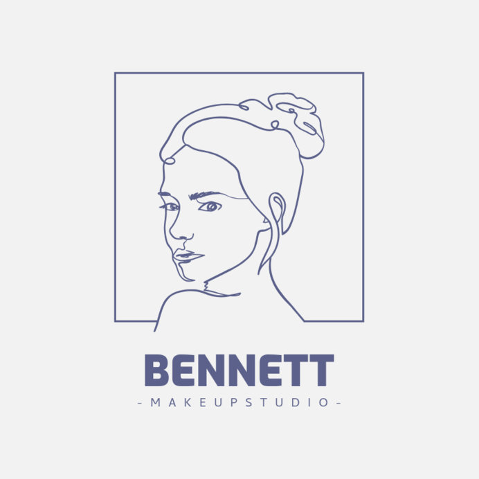 Placeit - Makeup Studio Logo Template Featuring a Feminine Graphic