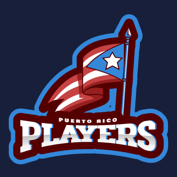 Placeit - Sports Logo Maker with a Waving Puerto Rican Flag