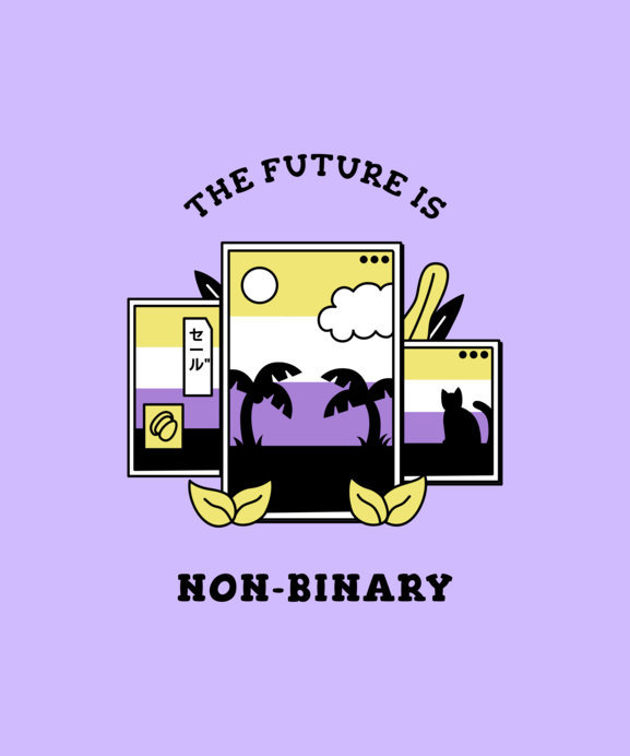 Placeit - T-Shirt Design Maker with Non-Binary Inclusive Messages and ...