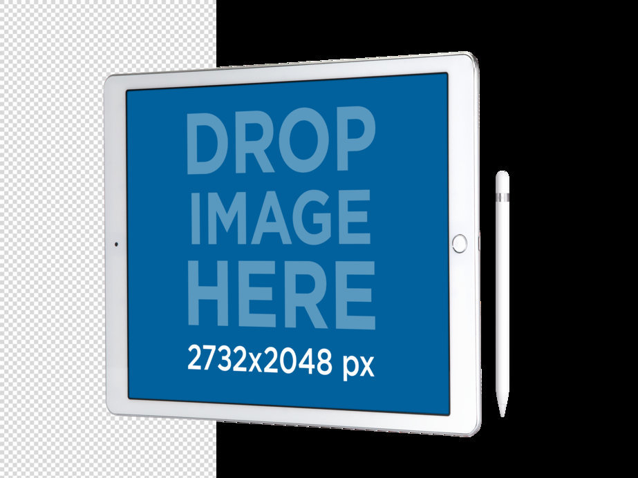 Placeit - iPad Pro Mockup with Apple Pencil in Angled Position Over a ...