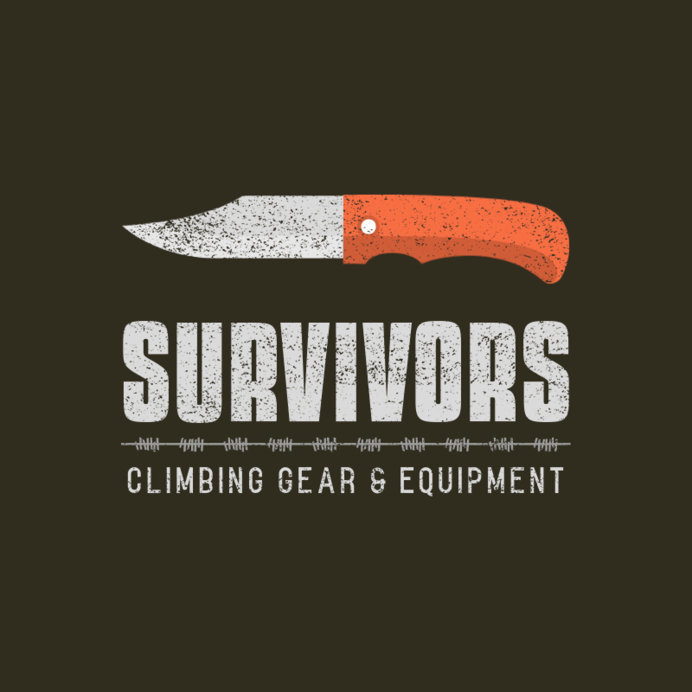 Placeit - Climbing Equipment Store Logo Maker with a Knife Graphic