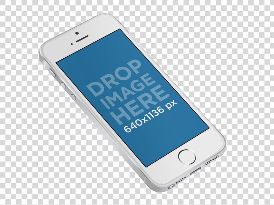 Placeit - Mockup of a Floating iPhone SE in Angled Position Over a ...