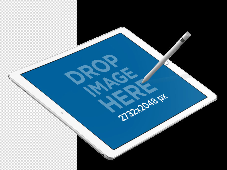 Placeit - iPad Pro Mockup in Landscape Position with Apple Pencil