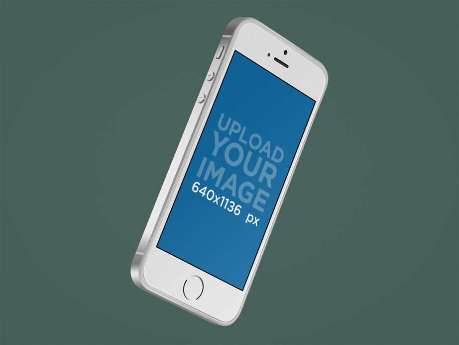 Placeit - Mockup of an Angled iPhone SE in Portrait Position Over a ...