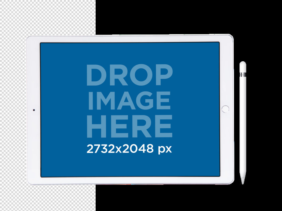 Placeit - iPad Pro in Landscape Position Over a Transparent Background ...