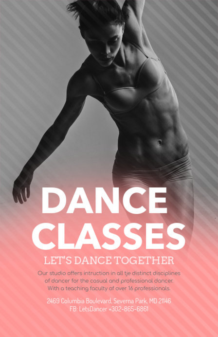 Placeit - Modern Flyer Design Template for Dancing Lessons