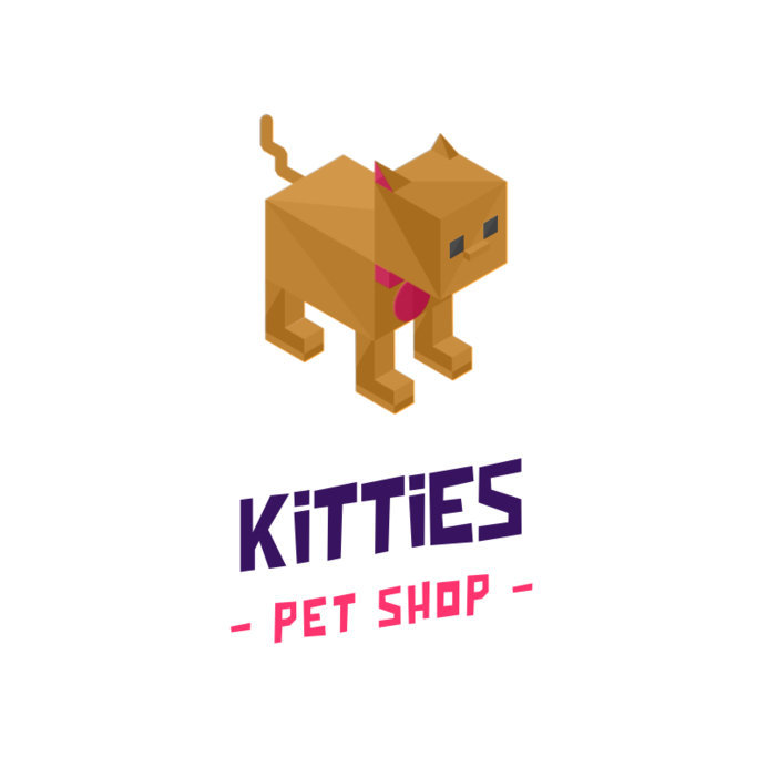 Placeit - Pet Shop Logo Maker Featuring Isometric Animal Graphics