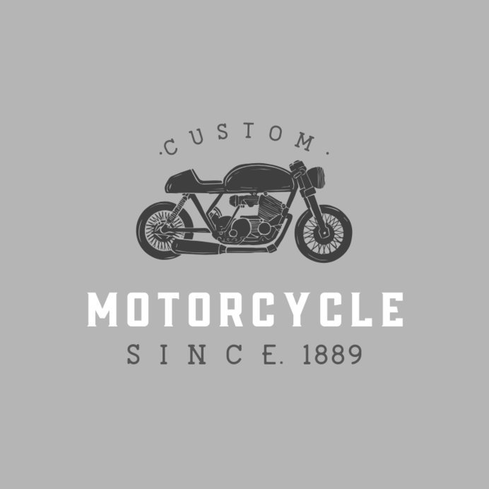 Placeit - Logo Template with a Chopper-Style Motorcycle Graphic