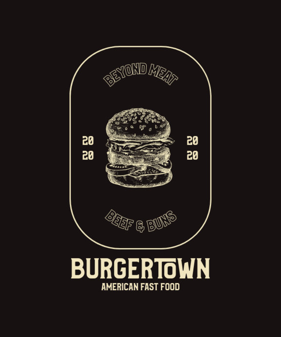 Placeit - T-Shirt Design Template Featuring Fast Food Graphics