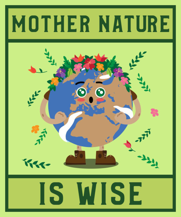 Placeit - Earth Day T-Shirt Design Maker with a Mother Nature Character