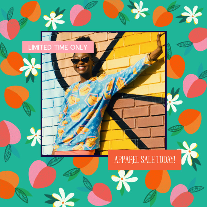 Placeit - Instagram Post Template Featuring a Spring Graphics Pattern