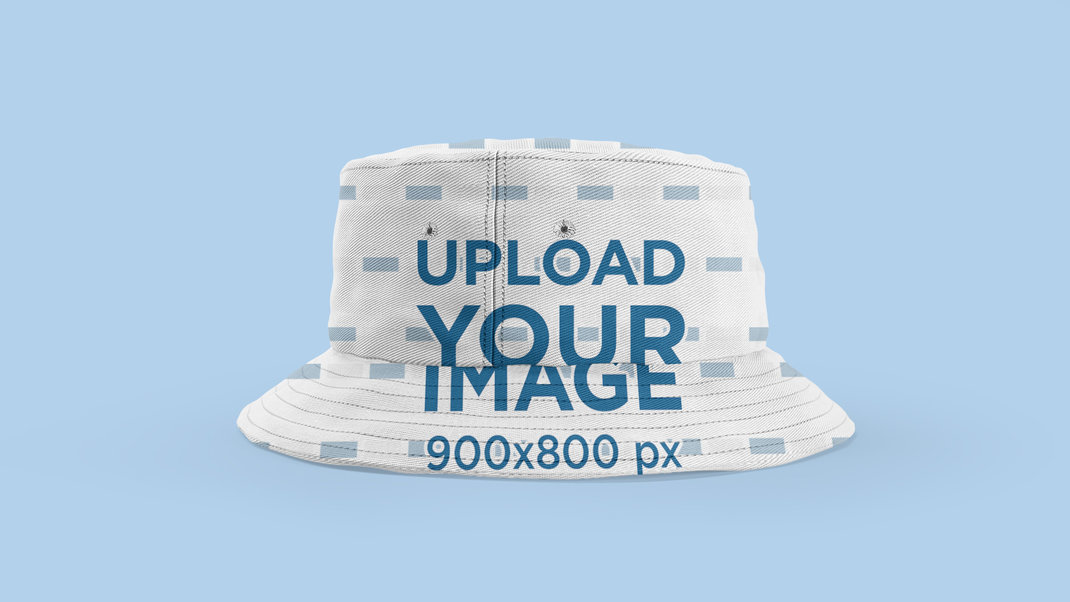 Placeit - Bucket Hat Mockup Featuring a Customizable Background