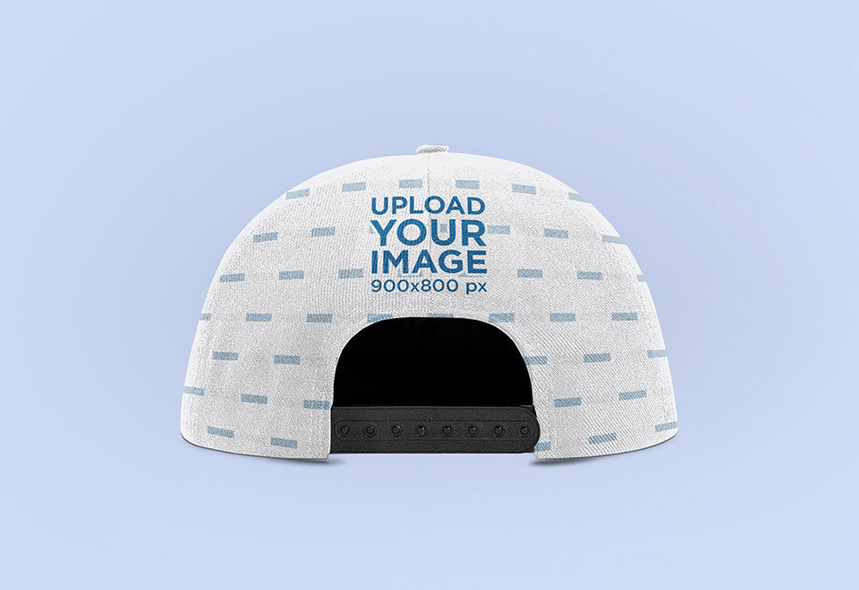 Placeit - Back-View Mockup Featuring a Sublimated Snapback Hat and a ...