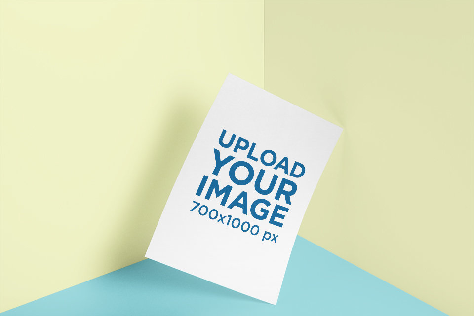 Placeit - Mockup of an Angled Poster Placed on a Corner