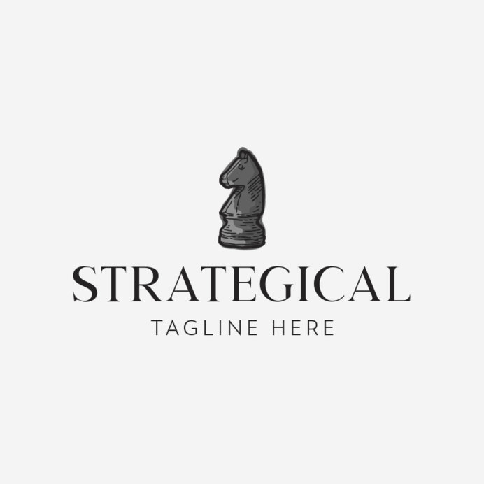 Placeit - Abstract Logo Template Featuring Chess Piece Graphics