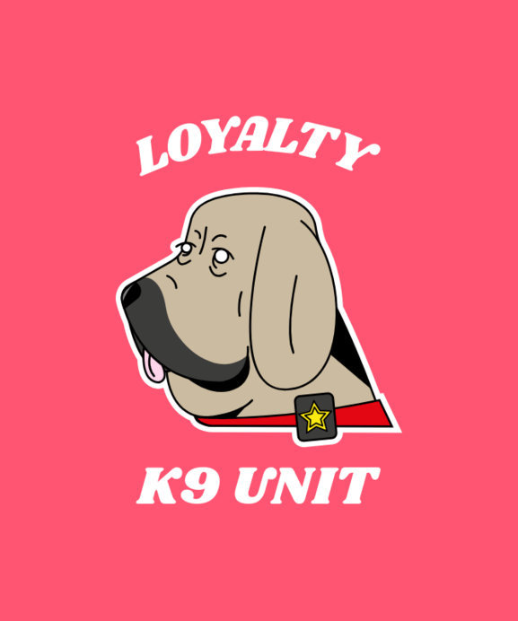 Placeit - T-Shirt Design Template with a K9 Veteran Dog