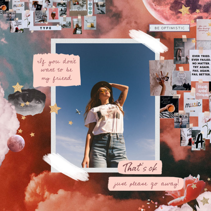 Placeit - Instagram Post Generator Featuring Cut-Out Quotes