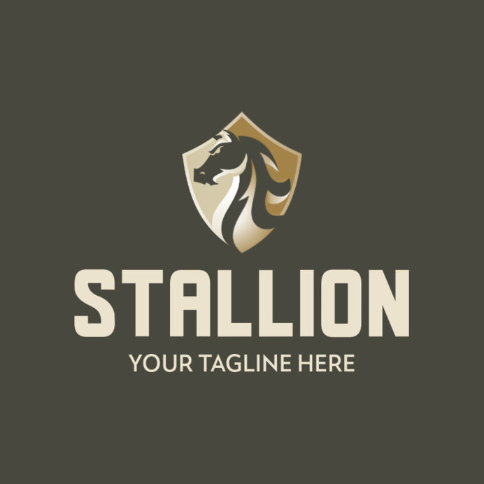Placeit - Logo Template with an Elegant Stallion Emblem