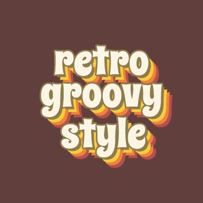 Placeit - Retro Logo Template with Groovy Typography