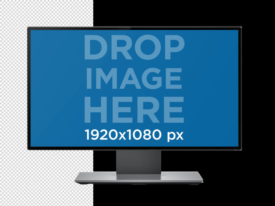 Placeit - Single Desktop Mockup in Front View Over a Null Background