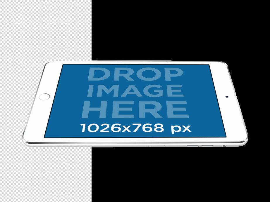 Placeit - Mockup of an iPad Mini in Landscape View Lying Over a Surface