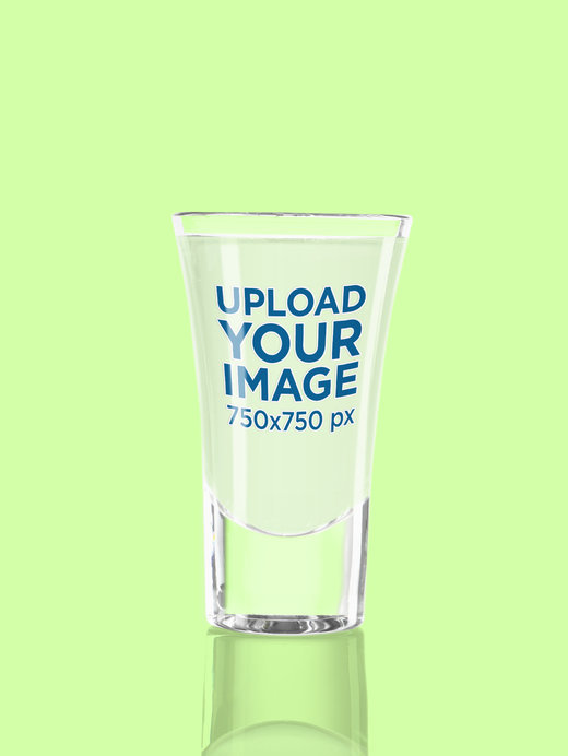 Placeit - Shot Glass Mockup Featuring a Plain Color Background