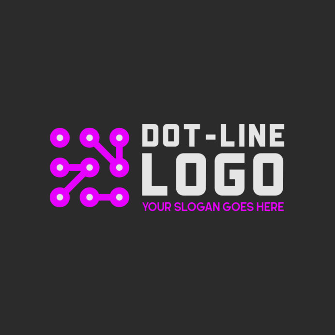 Placeit - Logo Template Featuring an Abstract Dot Pattern Graphic