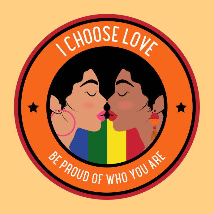 Placeit - Sticker Design Template Featuring an LGBTQ Quote