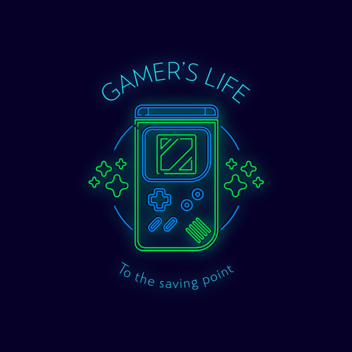 Placeit - Logo Template for a Gaming Channel with Glowing Graphics