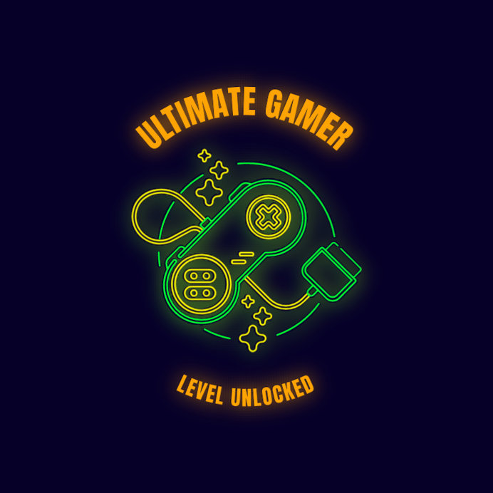 Placeit - Gaming Logo Creator Featuring a Neon Retro Controller