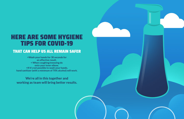 Placeit - Online Flyer Maker Featuring Hygiene Tips to Prevent COVID-19