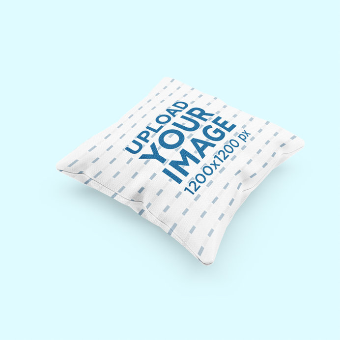 Placeit - Mockup of a Sublimated Pillow in a Plain Setting