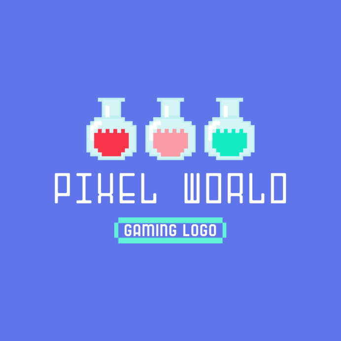 Placeit - Gaming Logo Template with 8-bit Graphics