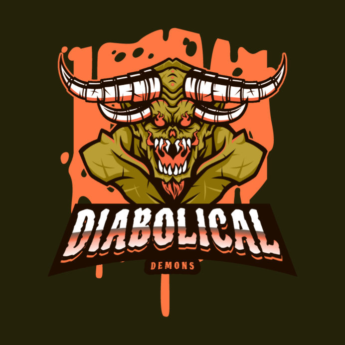 Placeit - Logo Maker for a Gaming Team Featuring a Terrifying Demon