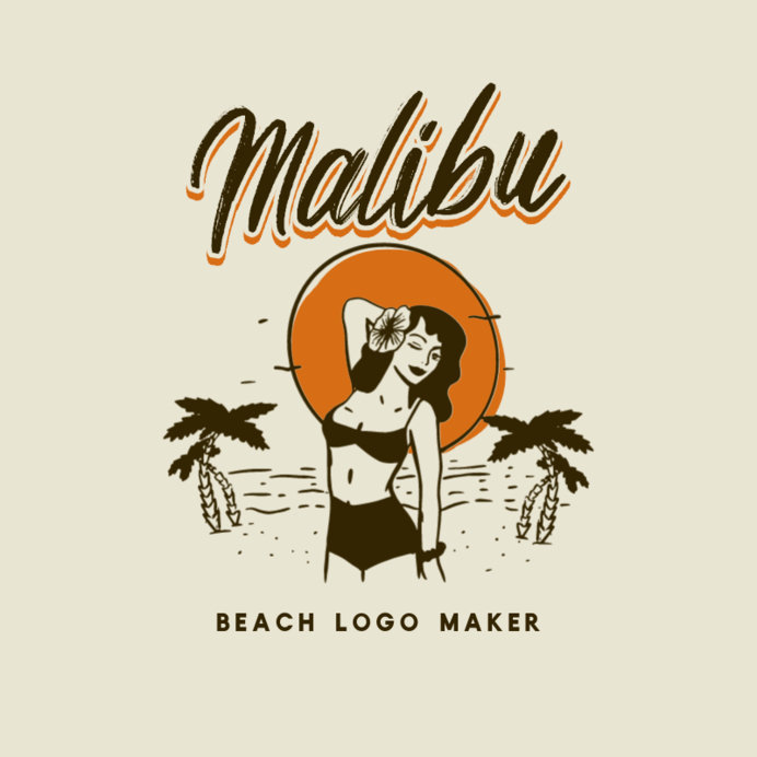 Placeit - Clothing Brand Logo Maker Featuring Vintage Summer Graphics