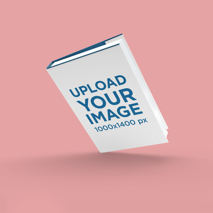 Placeit - Mockup Featuring an Angled Book and Its Shadow