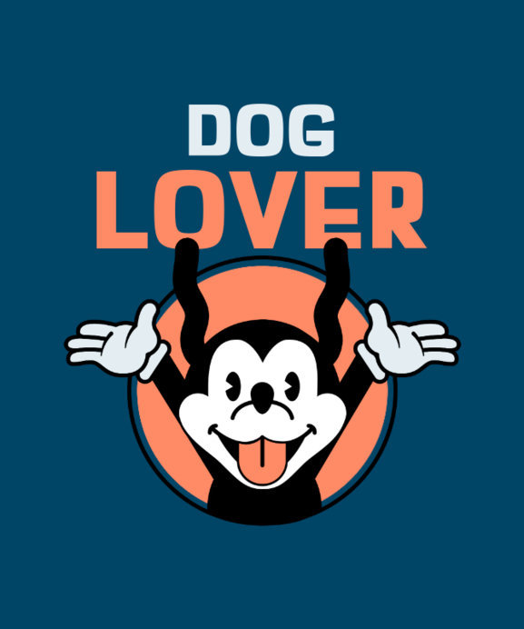 Placeit - Retro T-Shirt Design Creator with a Screaming Dog Cartoon