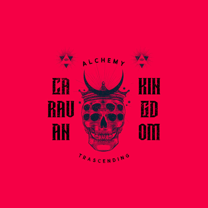Placeit - Streetwear Logo Maker Featuring a Trippy Skull Graphic